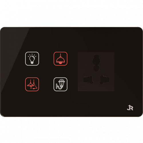 JR Autotech Xeon Series, 4 Module Touch Panel Switch (Wi-Fi)