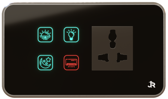 JR Autotech Xeon Series, 4 Module Touch Panel Switch (Wi-Fi)