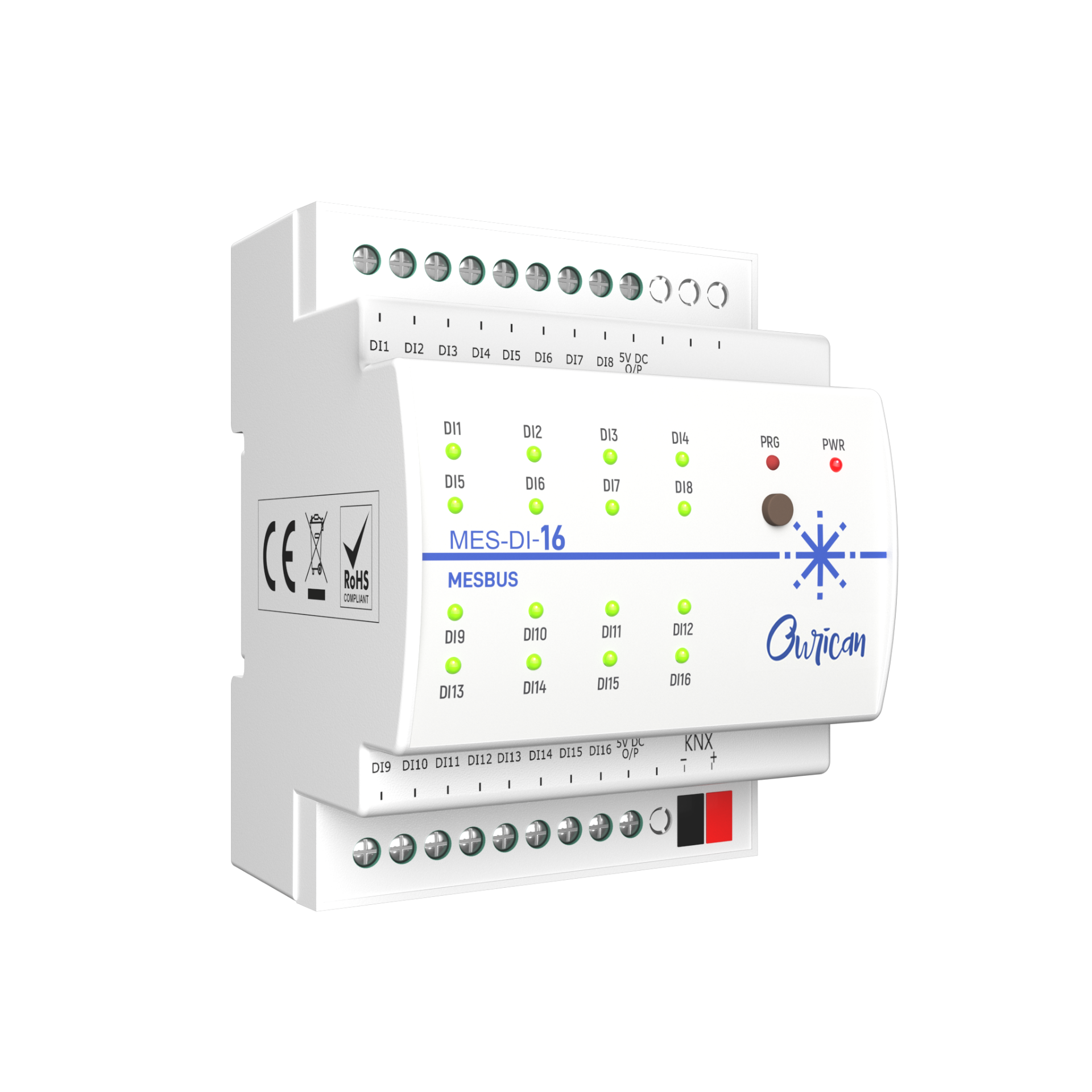 Ourican KNX Input Module with 16 Analog-Digital Inputs