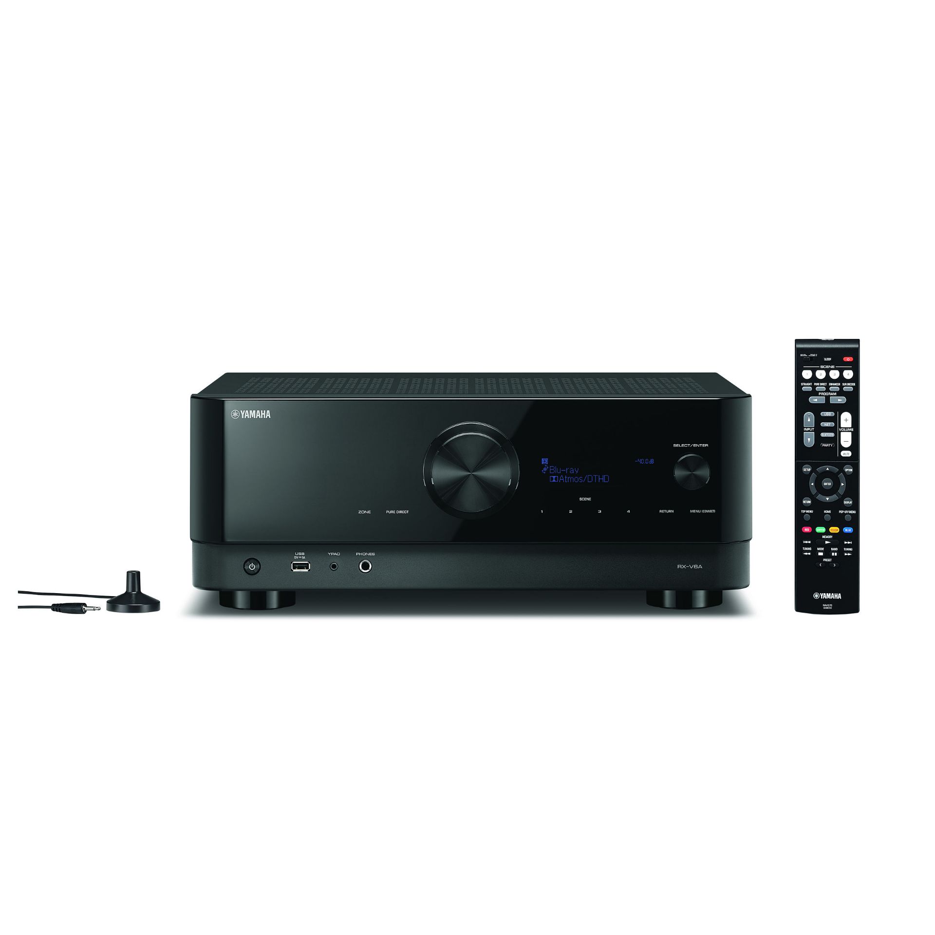 Yamaha, 5.2 Channel AV receiver with CINEMA DSP 3D, HDMI, 4-in/1-out, wireless surround (Black)