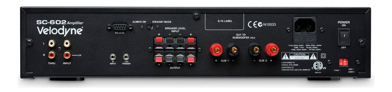 Velodyne Acoustics SC 602E Series Amplifier