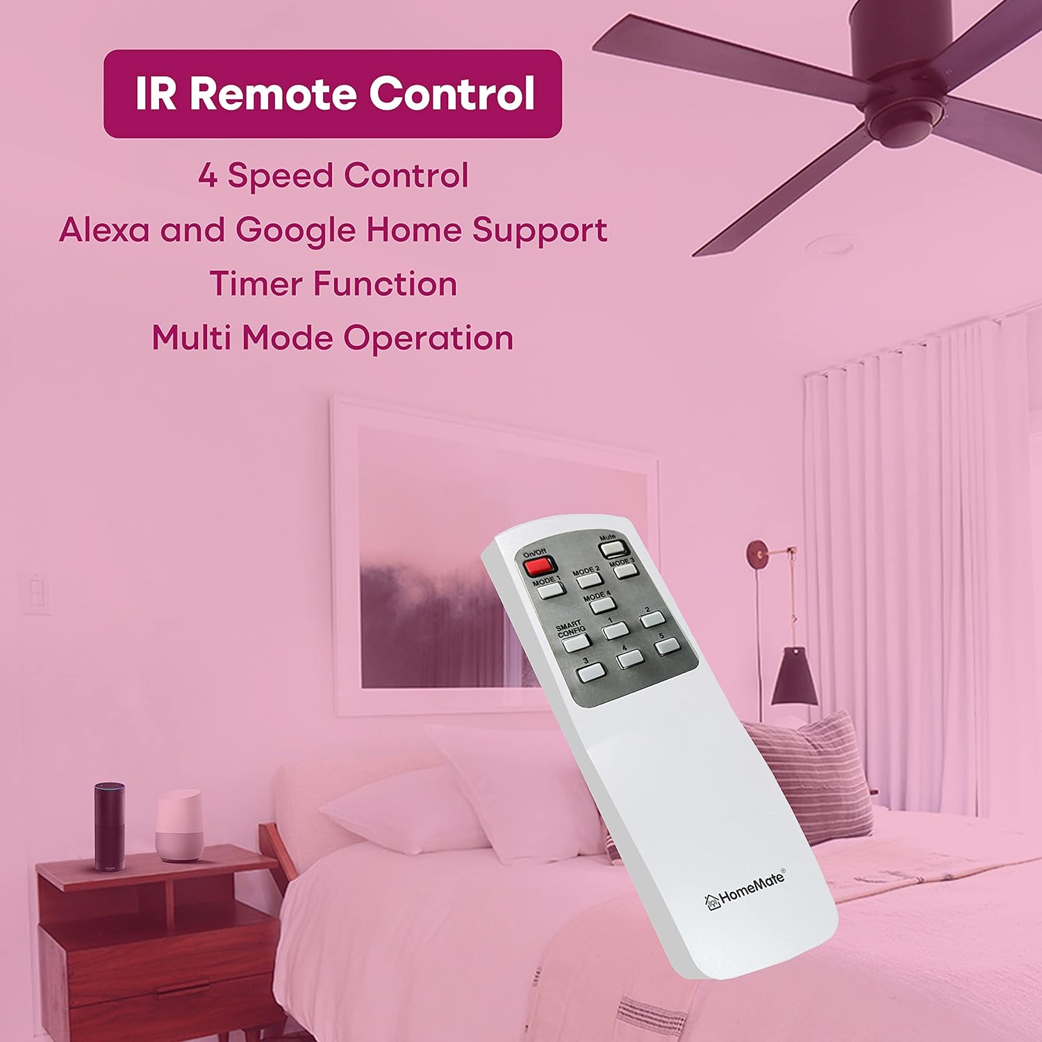 HomeMate, WiFi+BLE AC Fan Smart Regulator