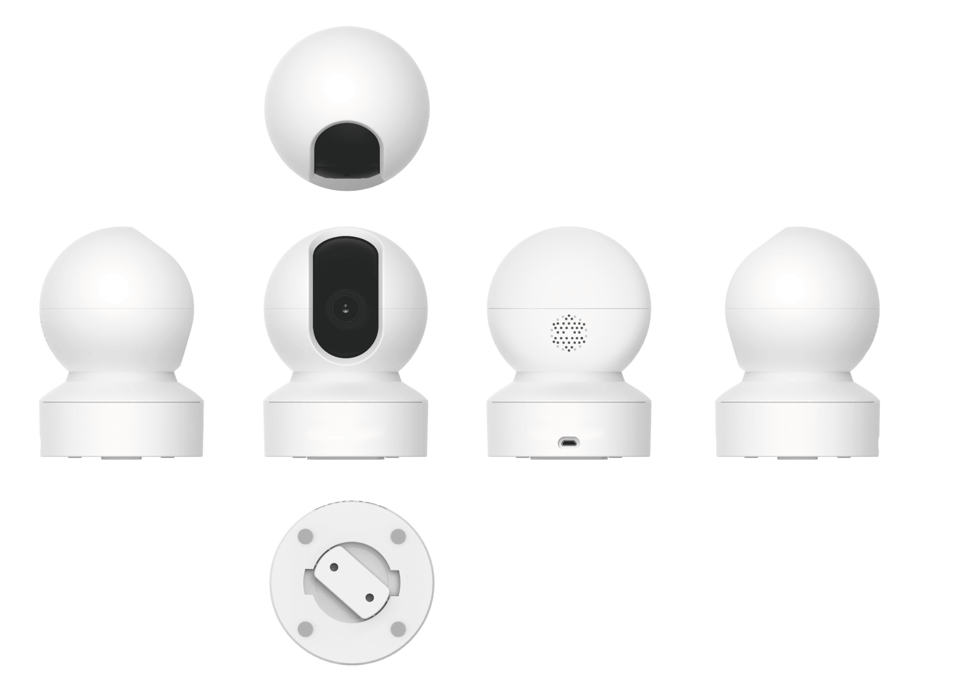 Phlipton, Smart 360, 1080P indoor Wi-Fi Camera With Motion Detection ...