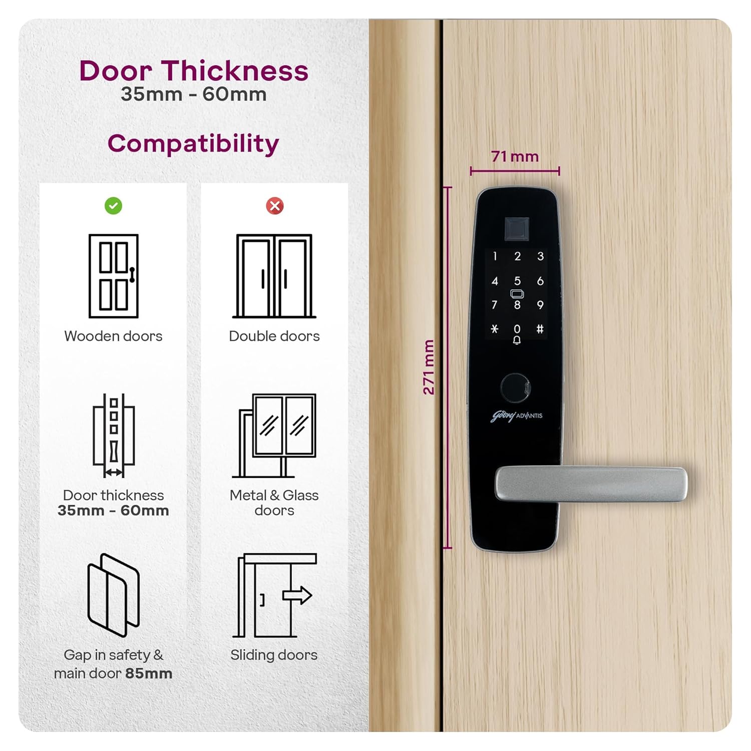 Godrej Advantis IoT 9 Smart Lock