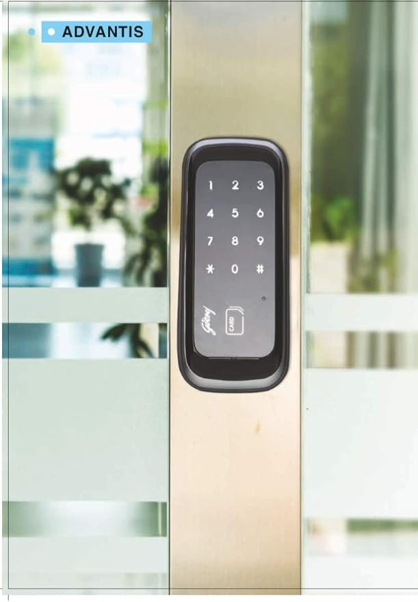 Godrej Smart Lock |Advantis Crystal Digital Lock for Glass Door | 2 in ...